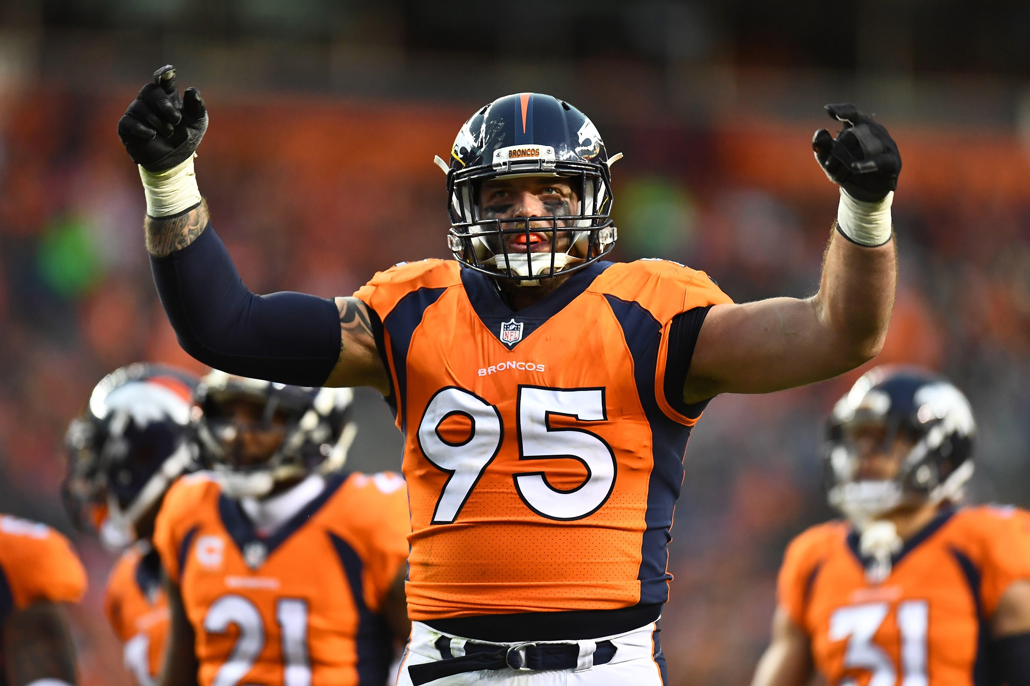 The Denver Broncos place DI Derek Wolfe on injured reserve